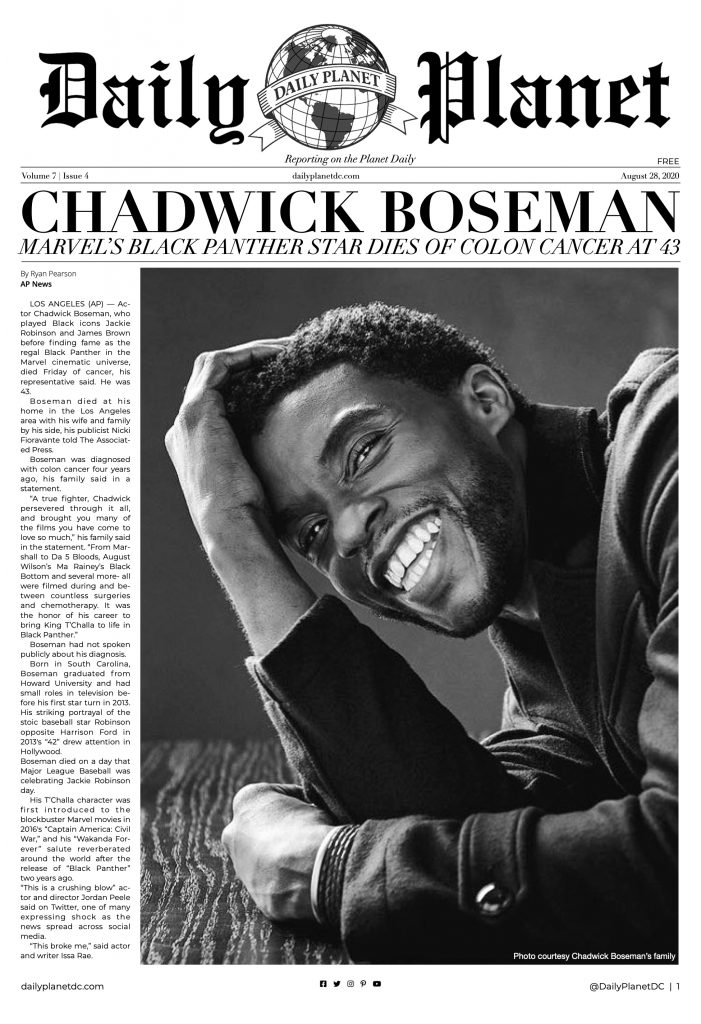 Volume 7, Issue 4: Chadwick Boseman - Daily Planet